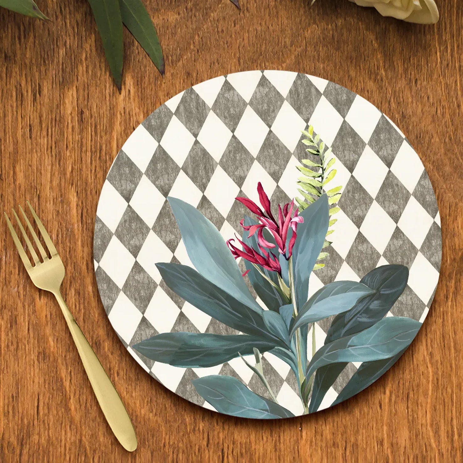 Sage Leaves (Ash Grey)Trivets | CST 069 (set of 2) – Shaakh