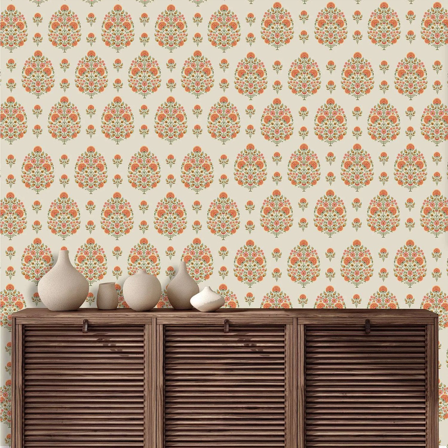 Gul-Bahar Wallpaper (Beige) | WP 148 – Shaakh