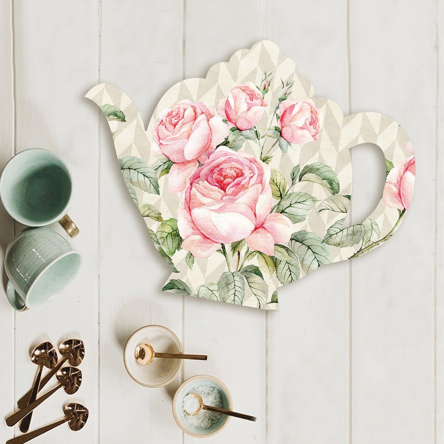 Kettle Shaped Floral Platter – Shaakh