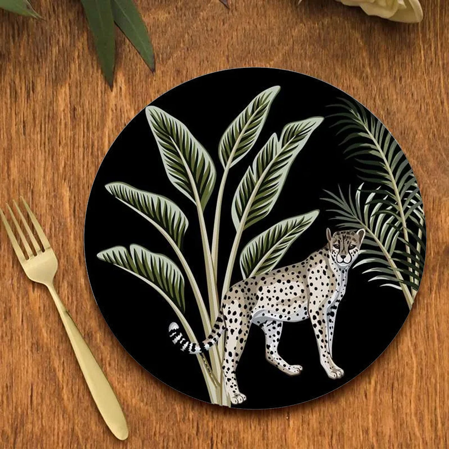 The Royal Leopard in Jungle Trivets | CST 052 (set of 2) – Shaakh