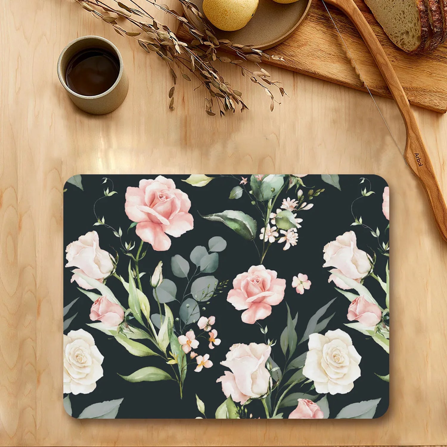 watercolor floral Table Mats | TM 047 (set of 2) – Shaakh