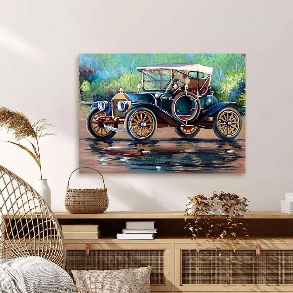 Retro Car Canvas | ART 071 – Shaakh