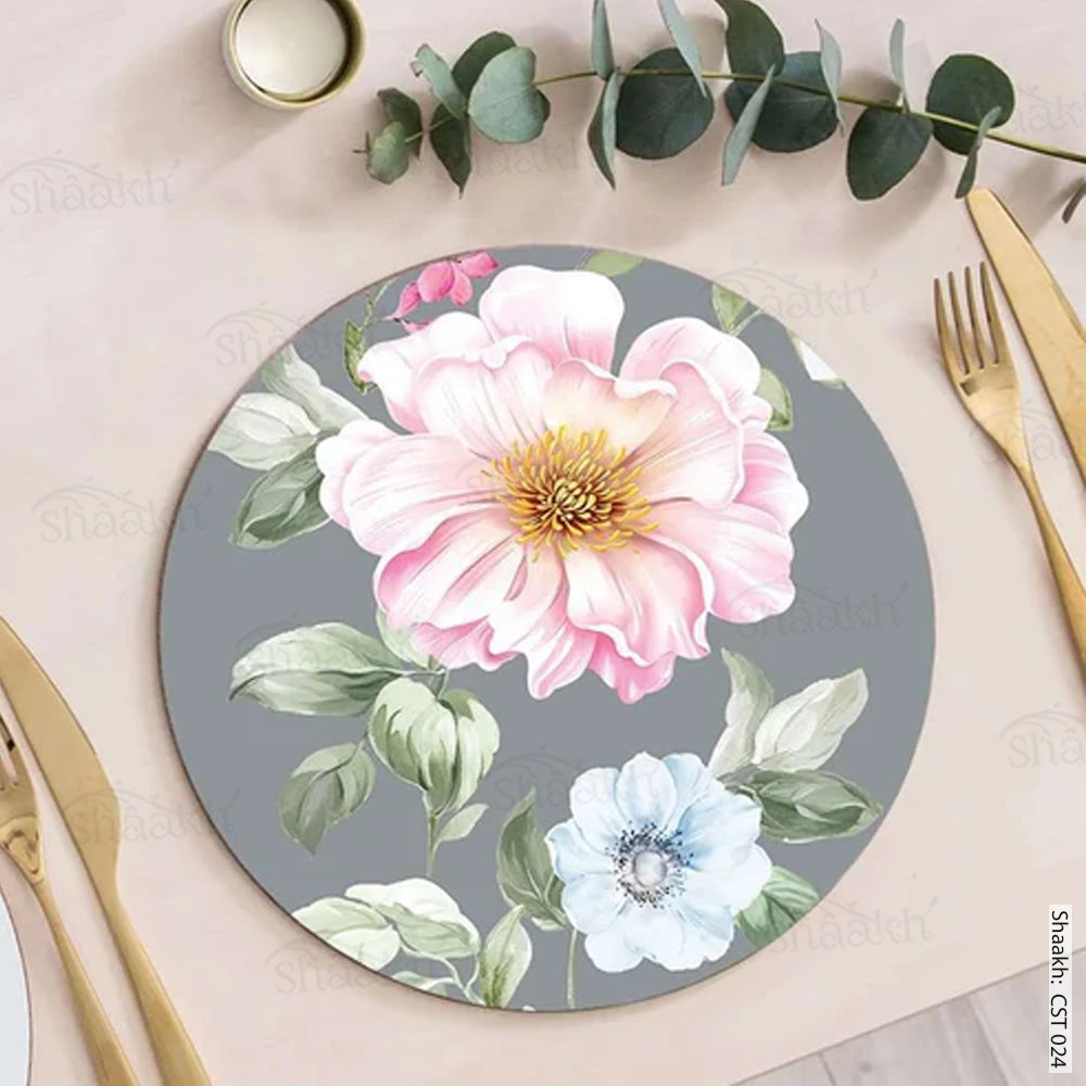 Trivet Set - Watercolor Flowers, Leaves and Buds - MDF Trivets for ...