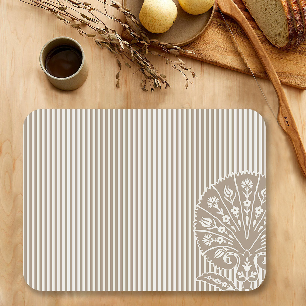 Ottoman Flower (Striped) Table Mats | TM 054 (Set of 2) – Shaakh