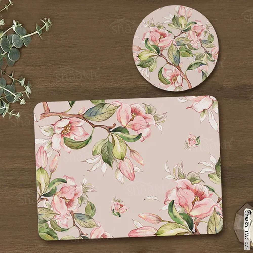 Branches laden with Spring Flowers Table Mats & Trivets Set Combo | TWC ...