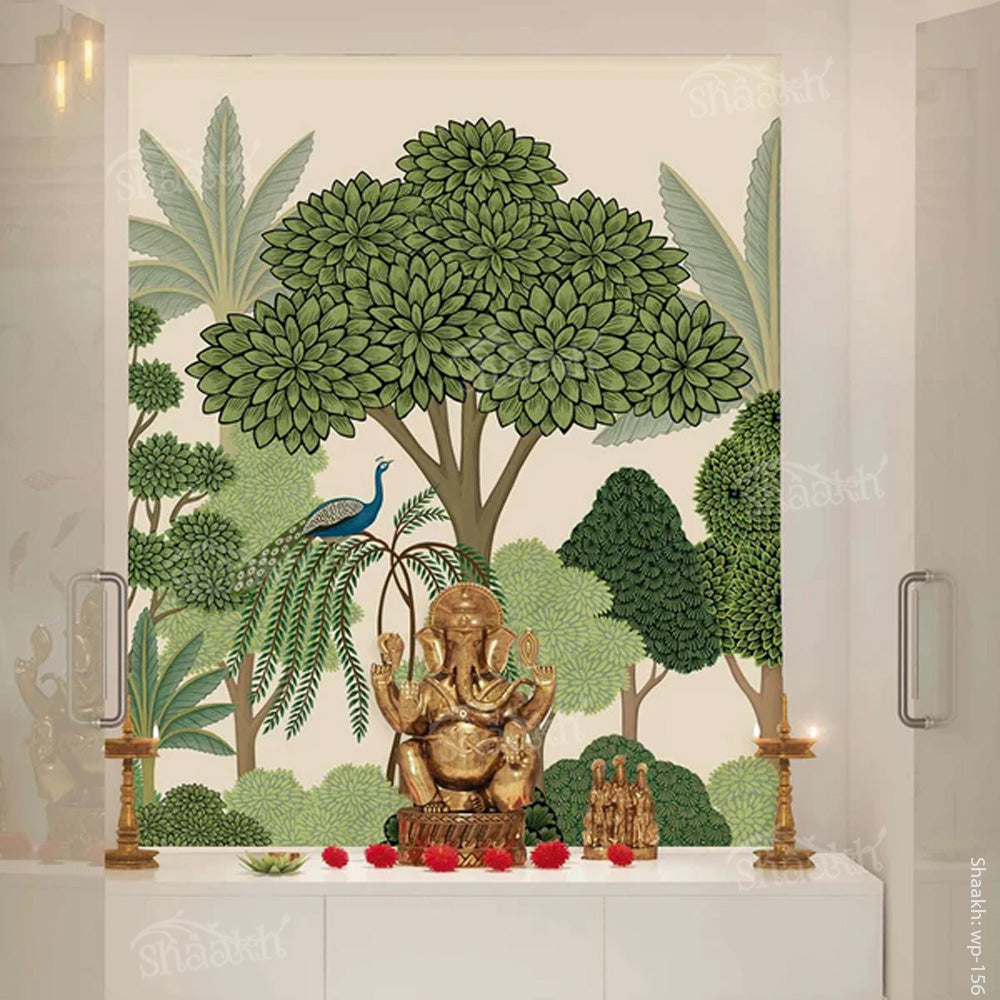 Wallpaper for Walls - Vrindavan - Indian Traditional Mural Design ...